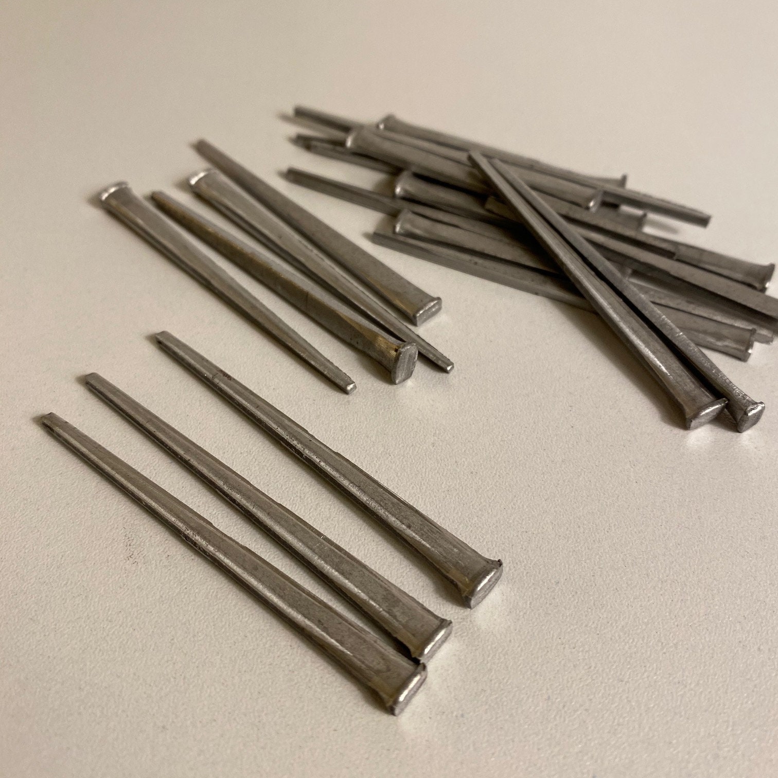 Qty 20 2.5 Fine Finish Steel Cut Nails 2.5 Inch Nails | Etsy