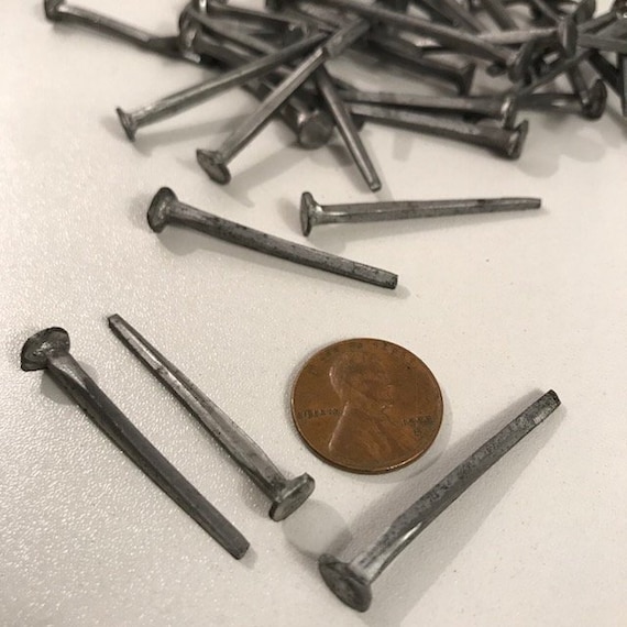 Qty 40 1.5 Clout Steel Cut Nails 1.5 Inch Nails Set | Etsy