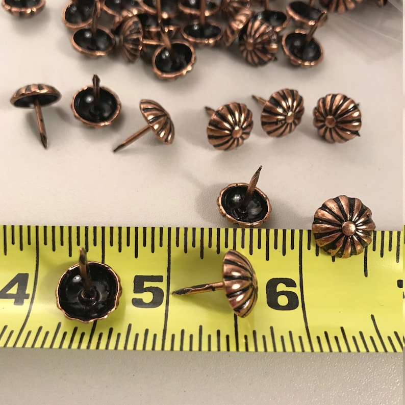 Qty: 150 Old Copper Daisy Rolled Decorative Nails Steel - Etsy