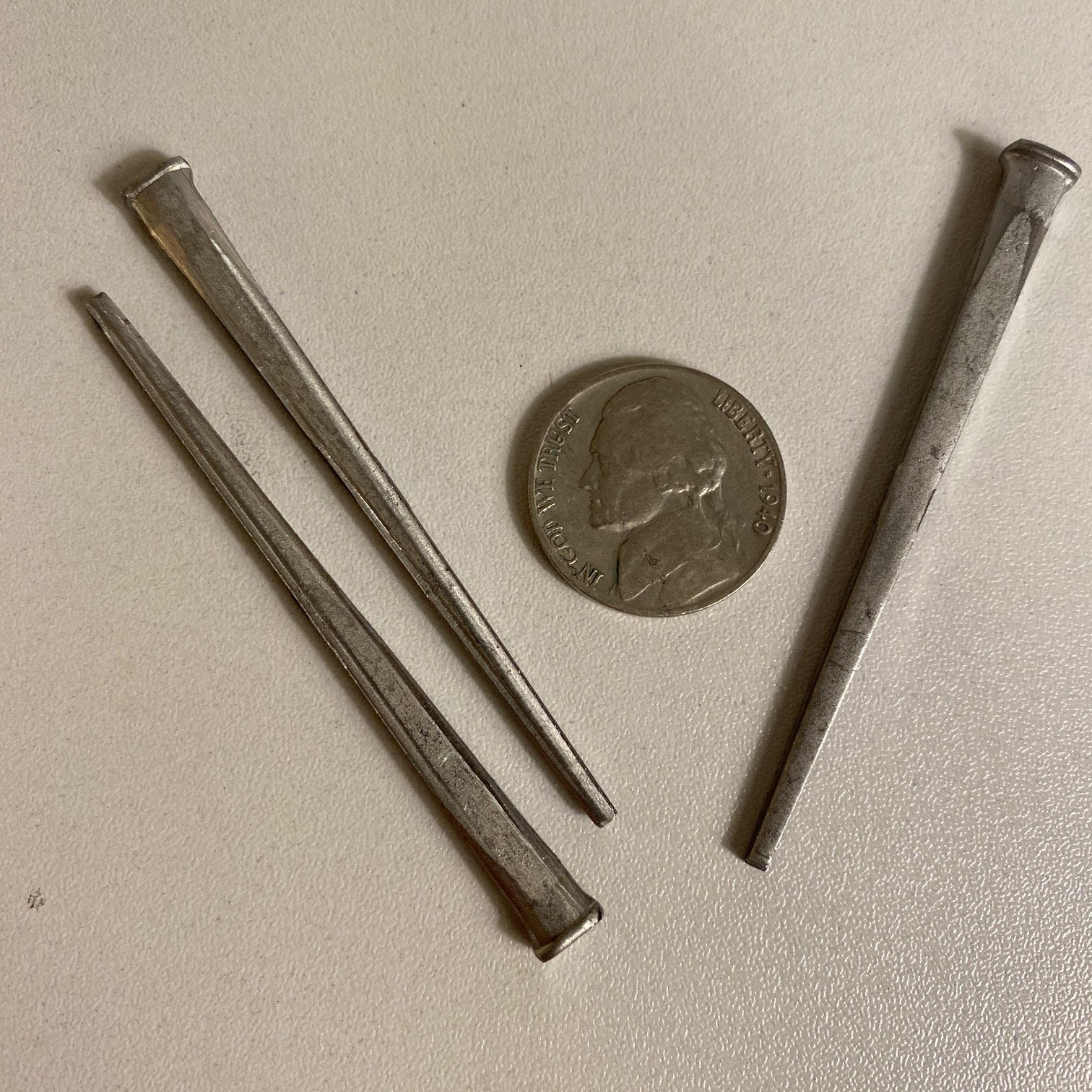 Qty 20 2.5 Fine Finish Steel Cut Nails 2.5 Inch Nails | Etsy