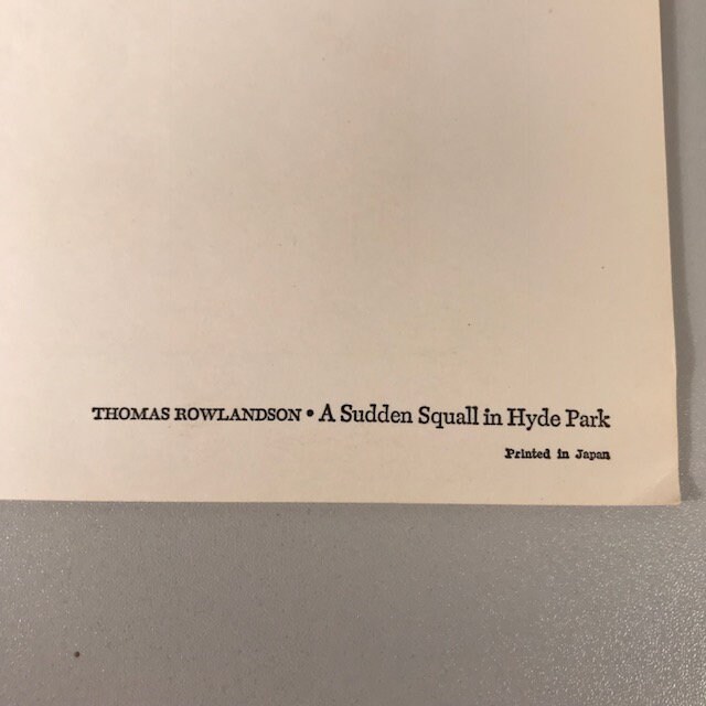 A Sudden Squall in Hyde Park by Thomas Rowlandson Printed in | Etsy