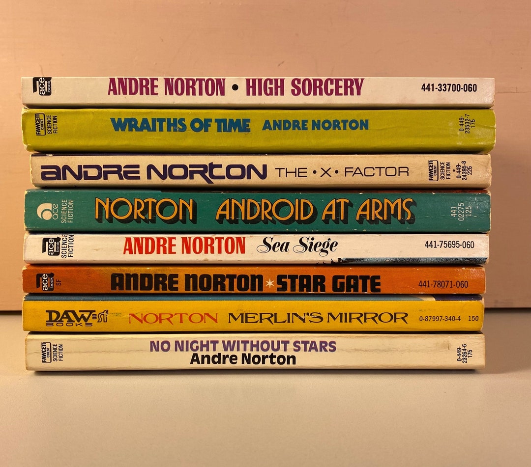1970s-80s Andre Norton Collection of Paperback Books, 1970s 1980s Science Fiction, Classic Retro ...