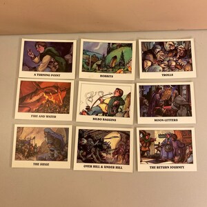 1992 J.R.R. Tolkien the Hobbit Set of 36 Color Cards, Movie ...