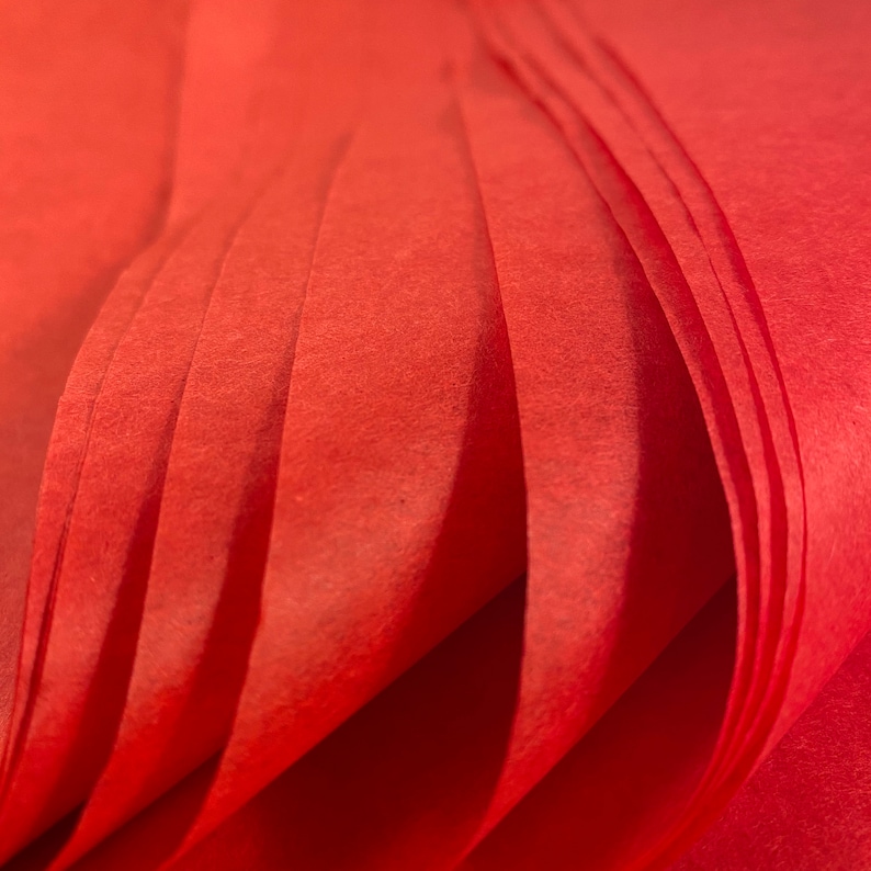 Made in USA Tissue Paper, Red Holiday Red, 24 Sheets, 20 X 30 Inch ...