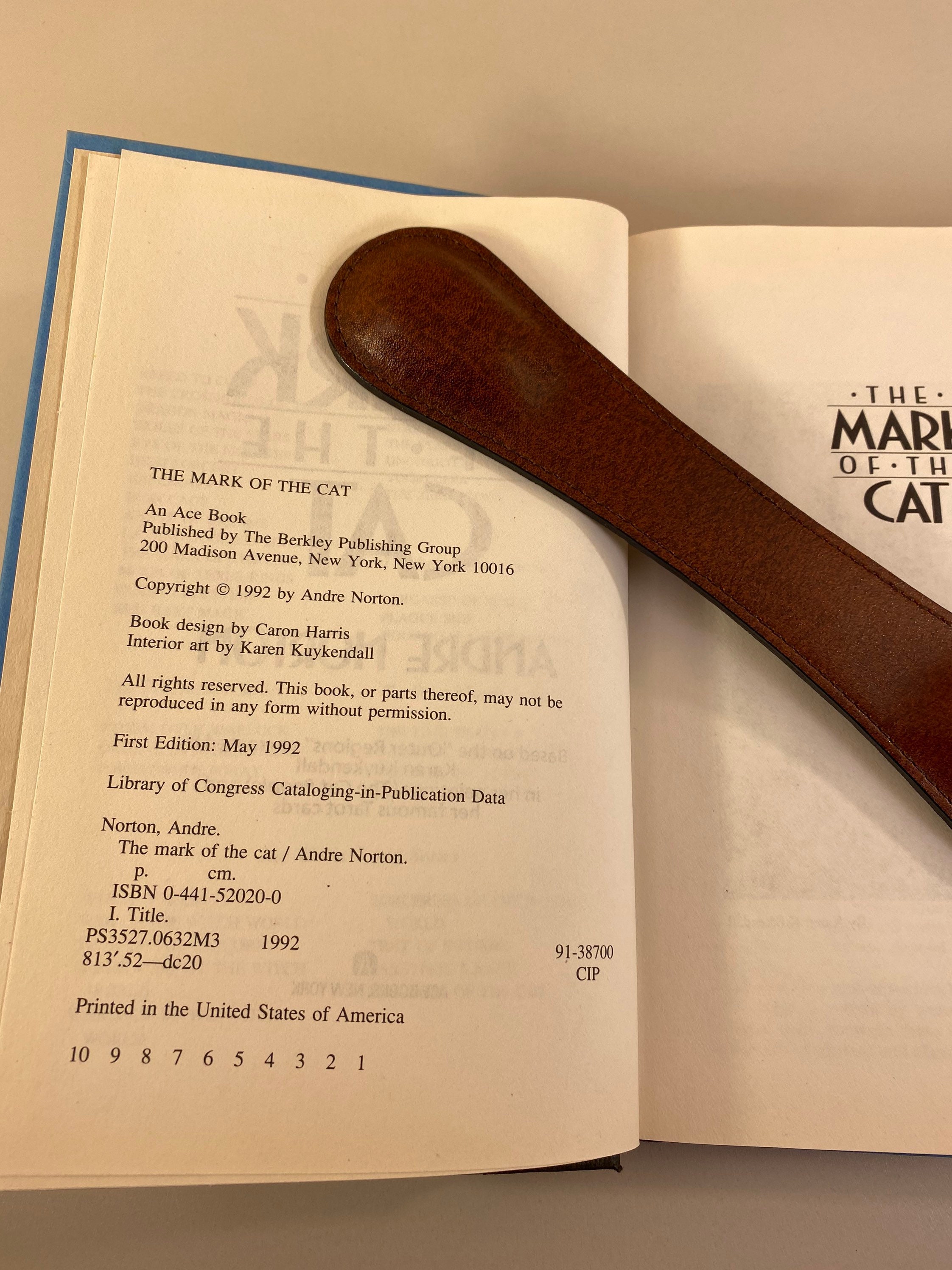 1992 the Mark of the Cat, Andre Norton Hardcover Book, First Edition ...