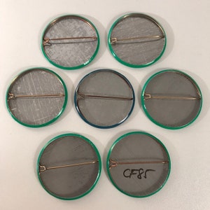 7 Computer World Vintage Pinback Buttons, 7 Metal Buttons, Vintage ...