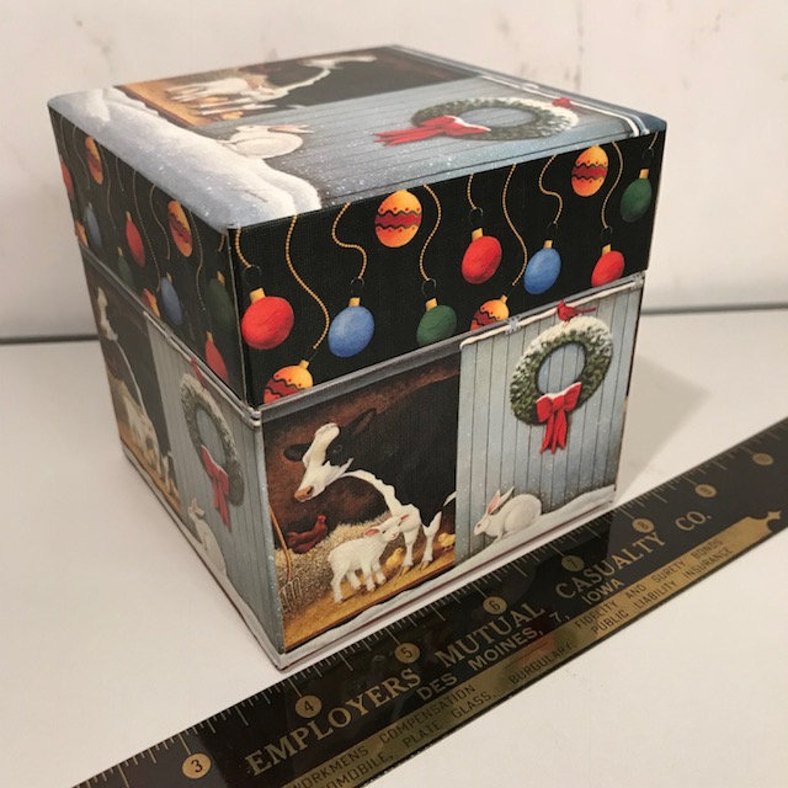 Set of 3 Cow Boxes Lowell Herrero Christmas Cows Modern | Etsy