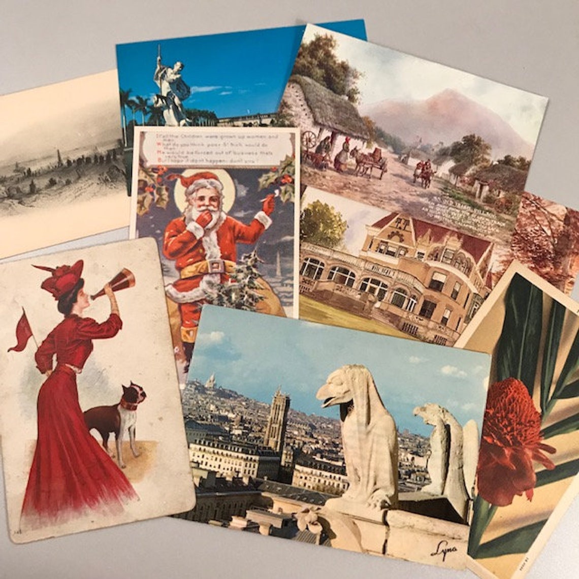 115 Artistic Postcards, USA and Foreign Old Souvenir Post Cards, 1920s ...