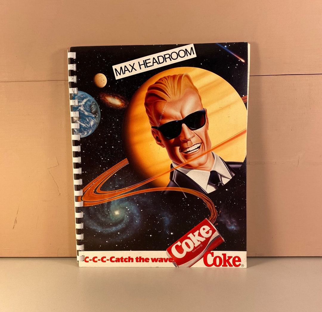 1986 Max Headroom Notebook, Coca-cola Promotional Vendor Swag, 1986 ...