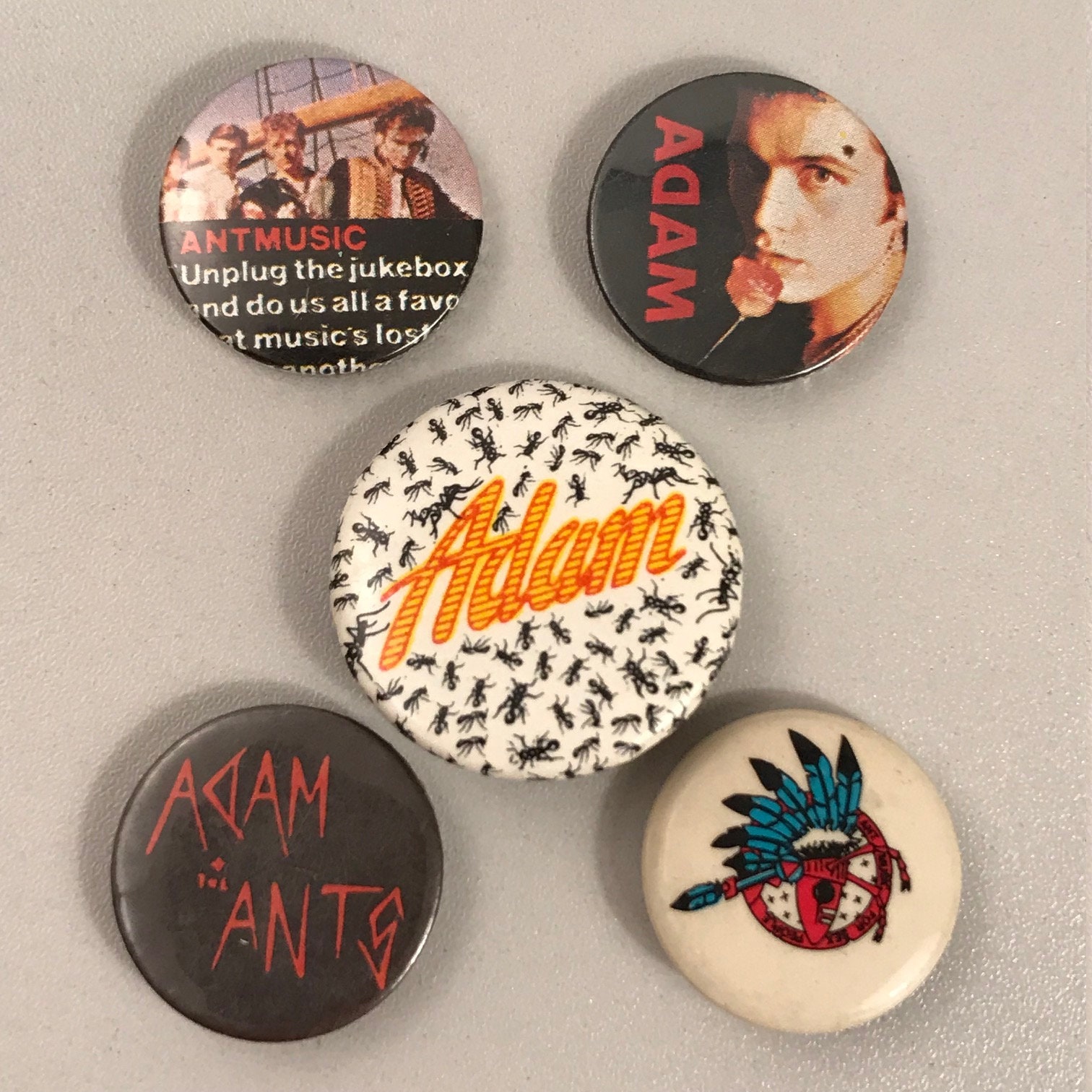 5 Adam Ant Pinback Buttons 1980s Pins Pop First Wave Radio - Etsy