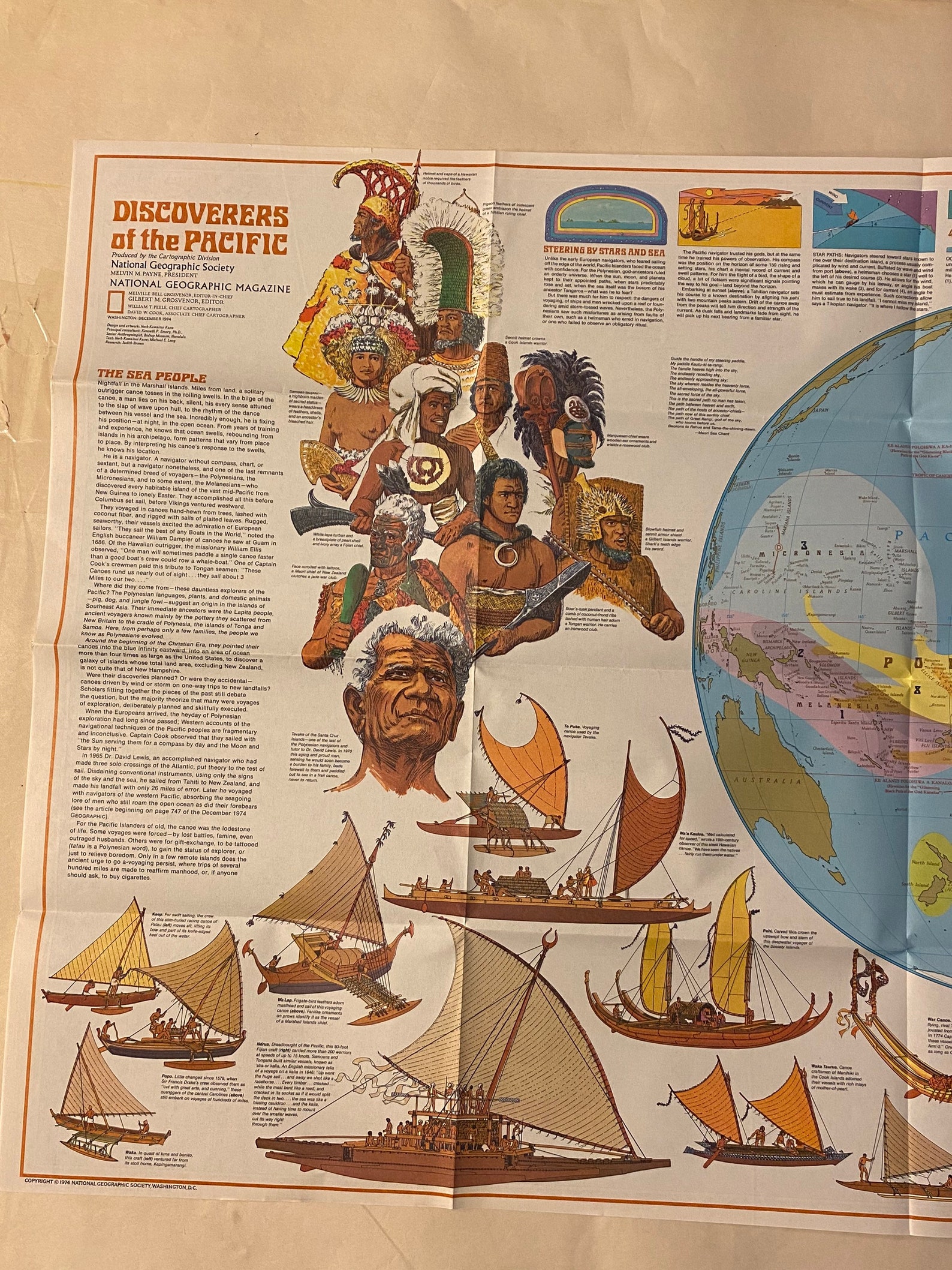 1974 Pacific Islands Map National Geographic Map Vintage Map - Etsy