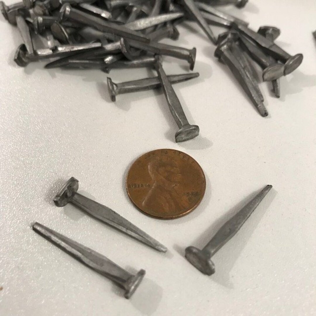 Qty (50) 1" Clout Steel Cut Nails, 1 Inch Nails Set of Fifty, 2D Nails ...