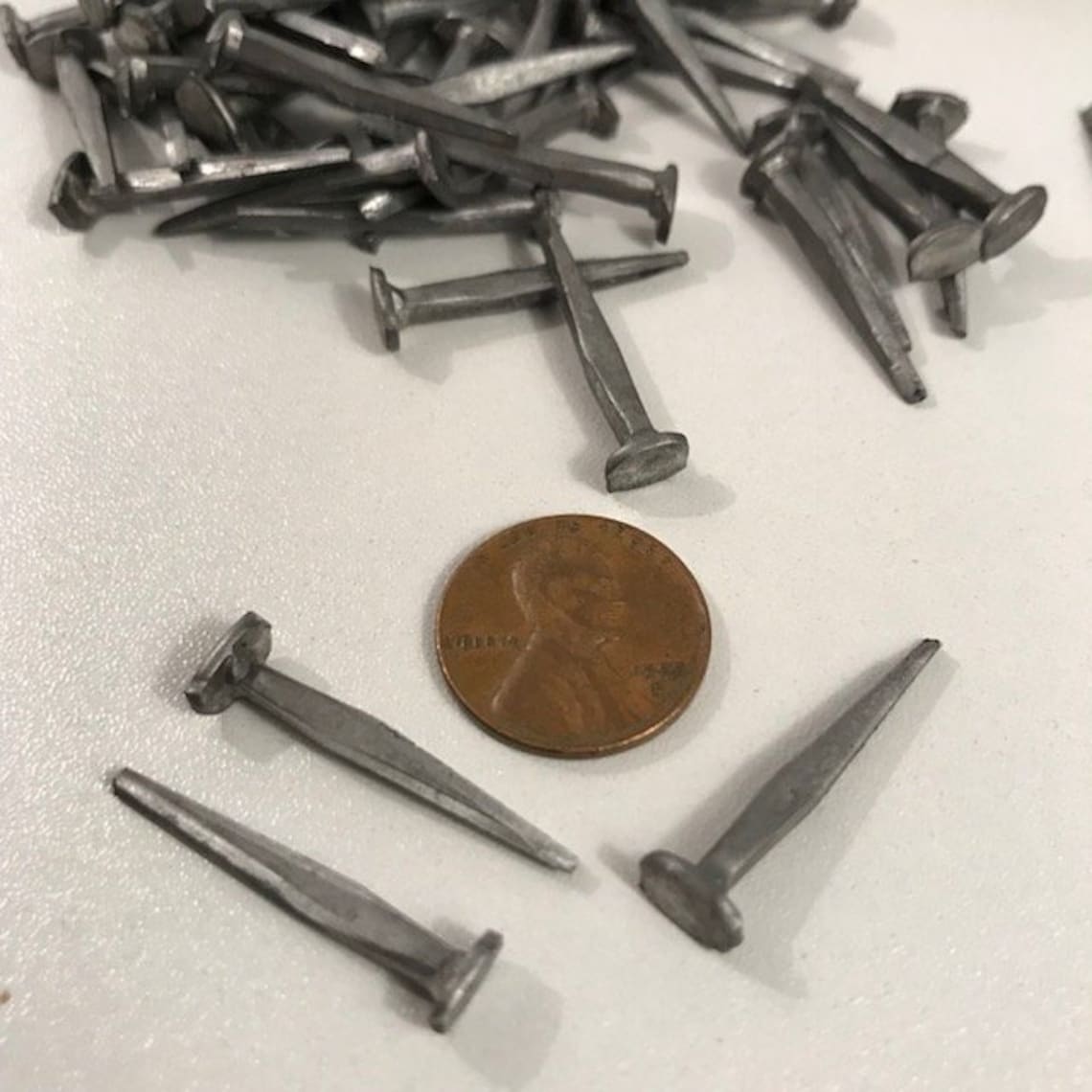 Qty 50 1 Clout Steel Cut Nails 1 Inch Nails Set of | Etsy