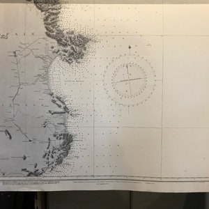 South Coast France and Spain Navigational Chart Hydrographic Map 1804 ...