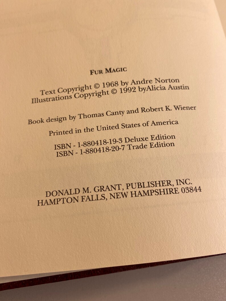 1992 SIGNED Fur Magic #143/750 Limited Illustrated Deluxe Edition ...