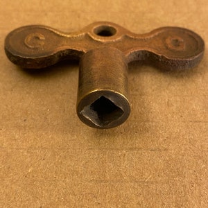 Brass Vintage Clock Key, Wind up Key, Brass Skeleton Key, Maker Supply ...