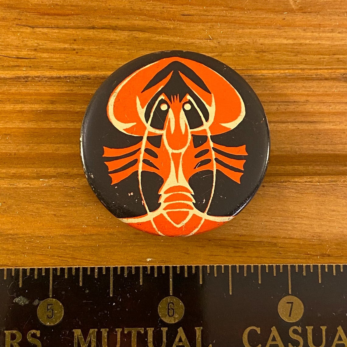 Cute Red Lobster USSR Pin, Maine Lobster Button, 1970s - 1980s USSR ...