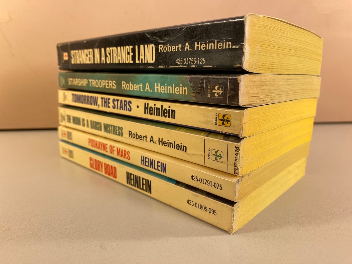 1970s Robert A Heinlein Science Fiction Collection, UNREAD Paperback ...