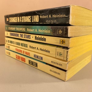 1970s Robert A Heinlein Science Fiction Collection, UNREAD Paperback ...