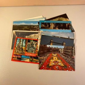 20 Old Misc Foreign Postcards, Old Souvenir Post Cards, 1930s - 1970s ...