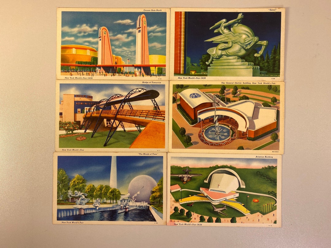 23 Old 1939 NY Worlds Fair Postcards, Old Souvenir New York World's ...