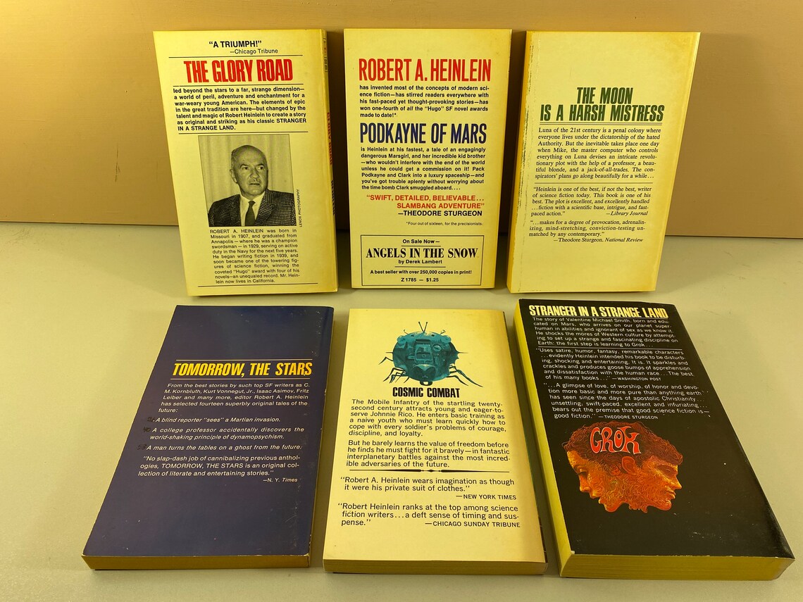 1970s Robert A Heinlein Science Fiction Collection, UNREAD Paperback ...