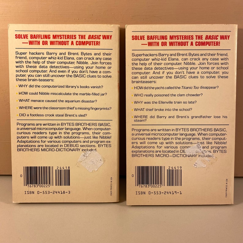 1984 the Bytes Brothers #1 and #2, First Printings, Solve-it-yourself ...