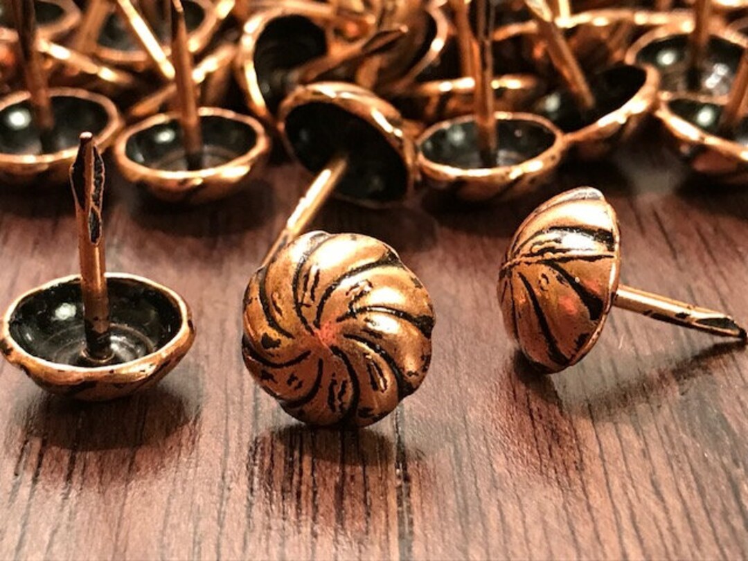 Qty: 150 Orient Old Copper Lacquer Rolled Decorative Nails, Steel Nails ...