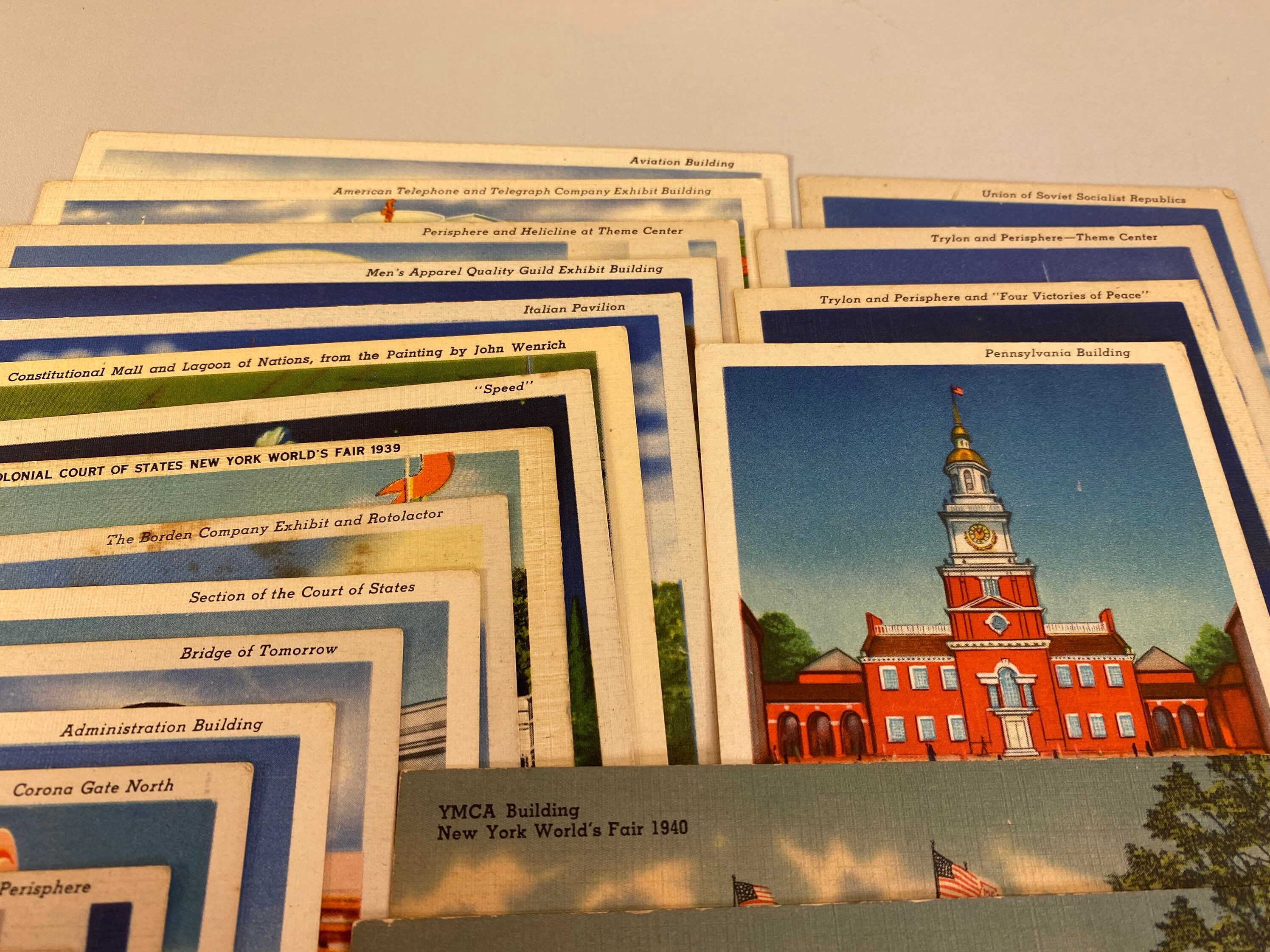 23 Old 1939 NY Worlds Fair Postcards, Old Souvenir New York World's ...