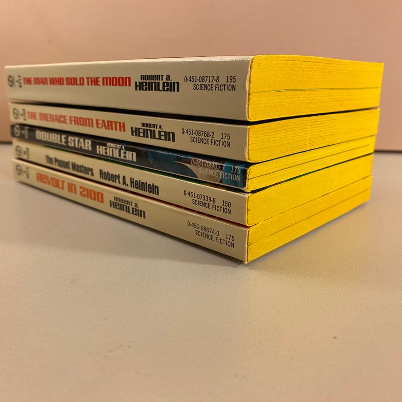 1970s Robert A Heinlein Science Fiction UNREAD Five Paperback Book Set ...
