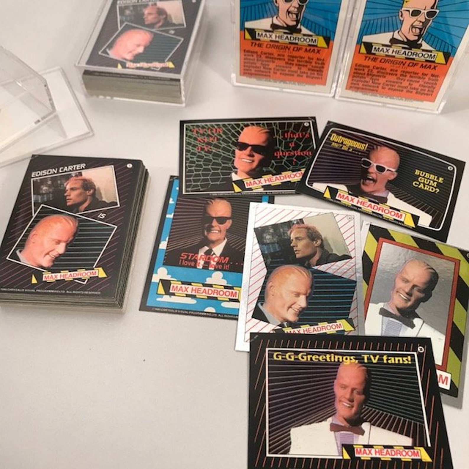 1980s Trading Cards Set Max Headroom Collectible New Plastic - Etsy