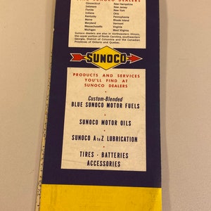 1950s Sunoco Tour Map, 1957 Eastern United States Travel Map, Folding ...