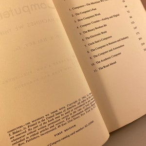 1962 Computers the Machines We Think With Hardcover Book, by D. S ...