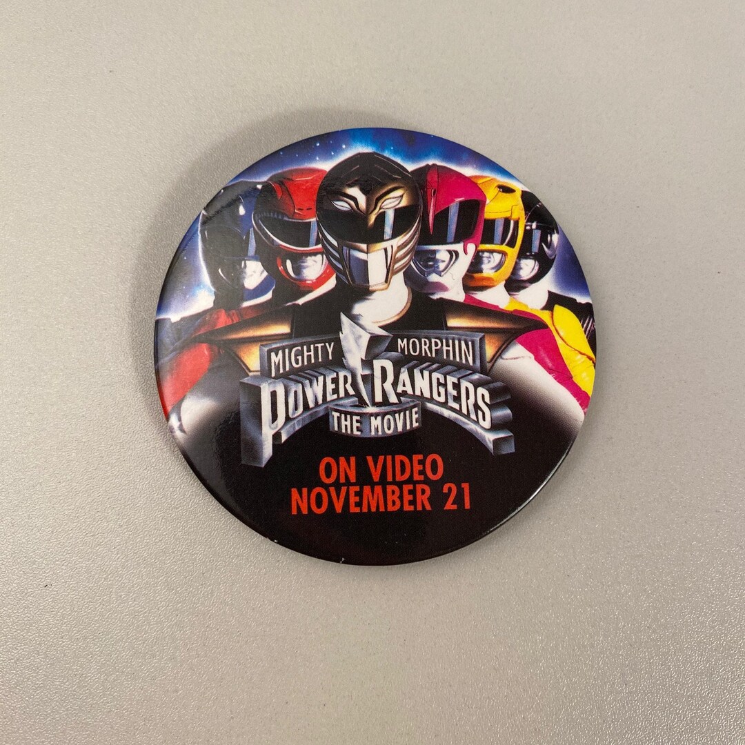 1995 Power Rangers Pinback Button, Vintage 90s Mighty Morphin Fan Pin ...