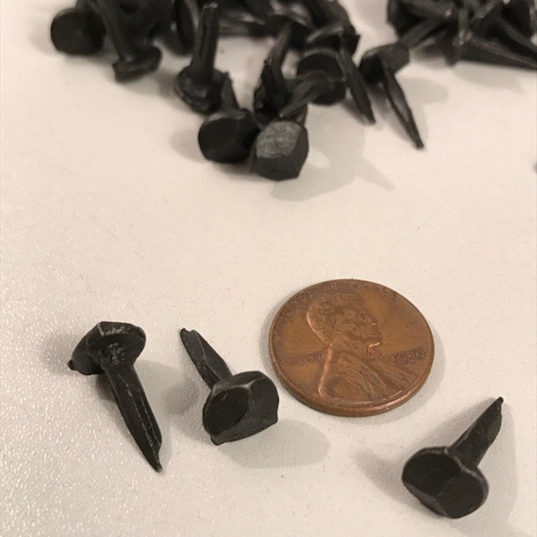 Qty (50) 5/8" Wrought Head Nails, 5/8 Inch Nails Set of Fifty, Steel ...