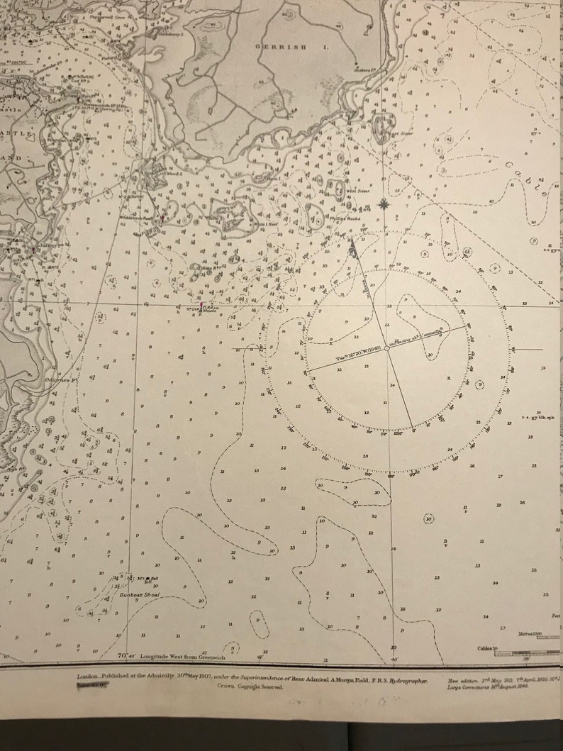 New Hampshire Portsmouth Harbor Navigational Chart - Etsy