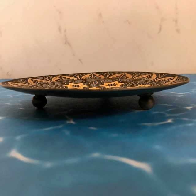 4.25 Inch Metal Trinket Dish Decorative Little Metal Plate | Etsy