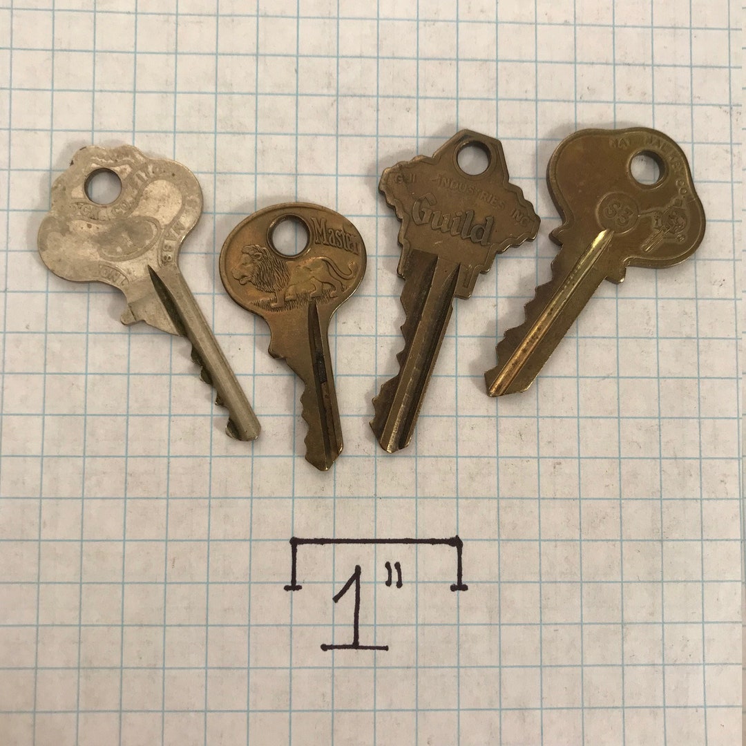 Vintage Unusual Keys (lot of 4), Old Metal Industrial Locks, Maker ...
