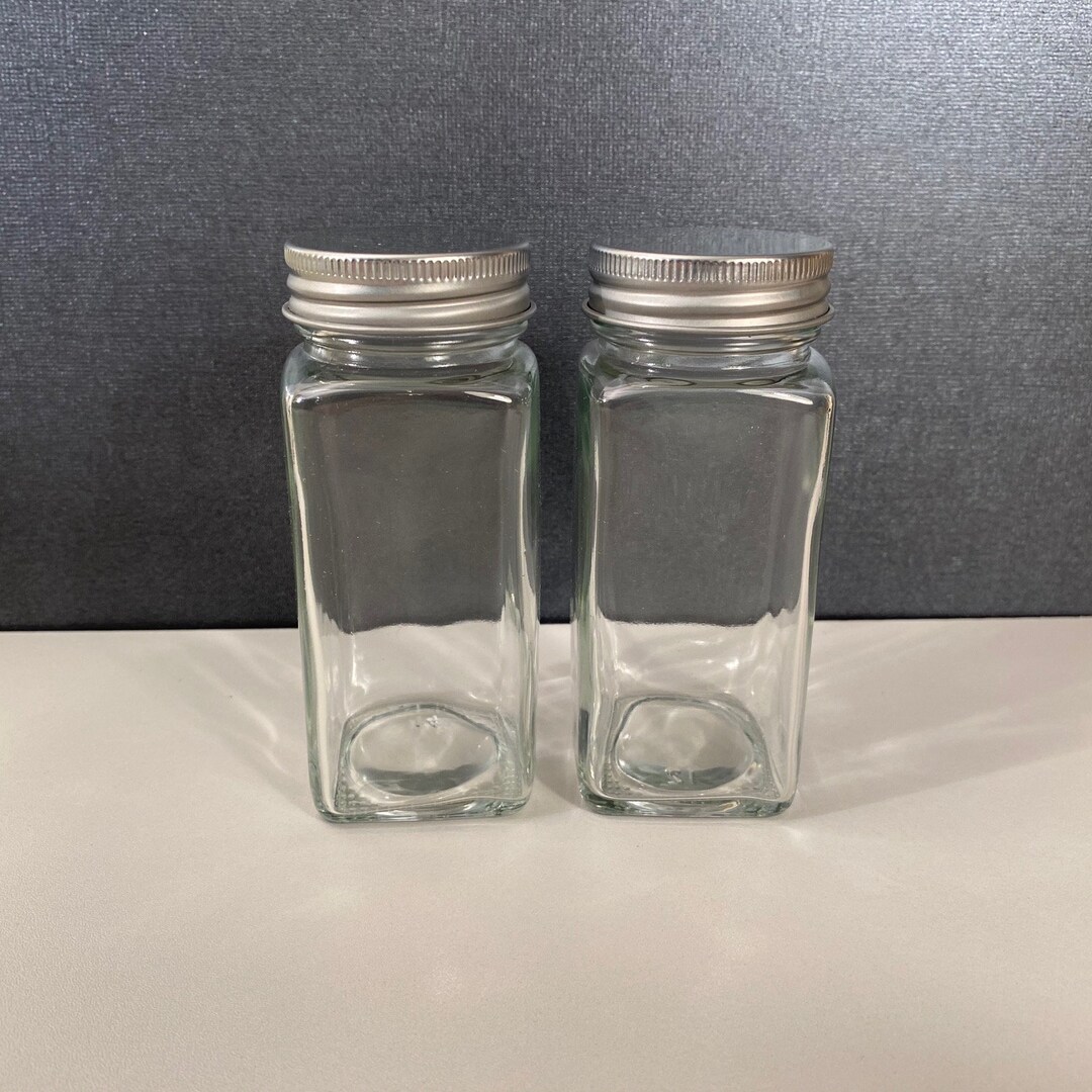 2 Pack of 4 Ounce Glass Stash Jars With Lids, 4 Oz (118 Ml), High ...