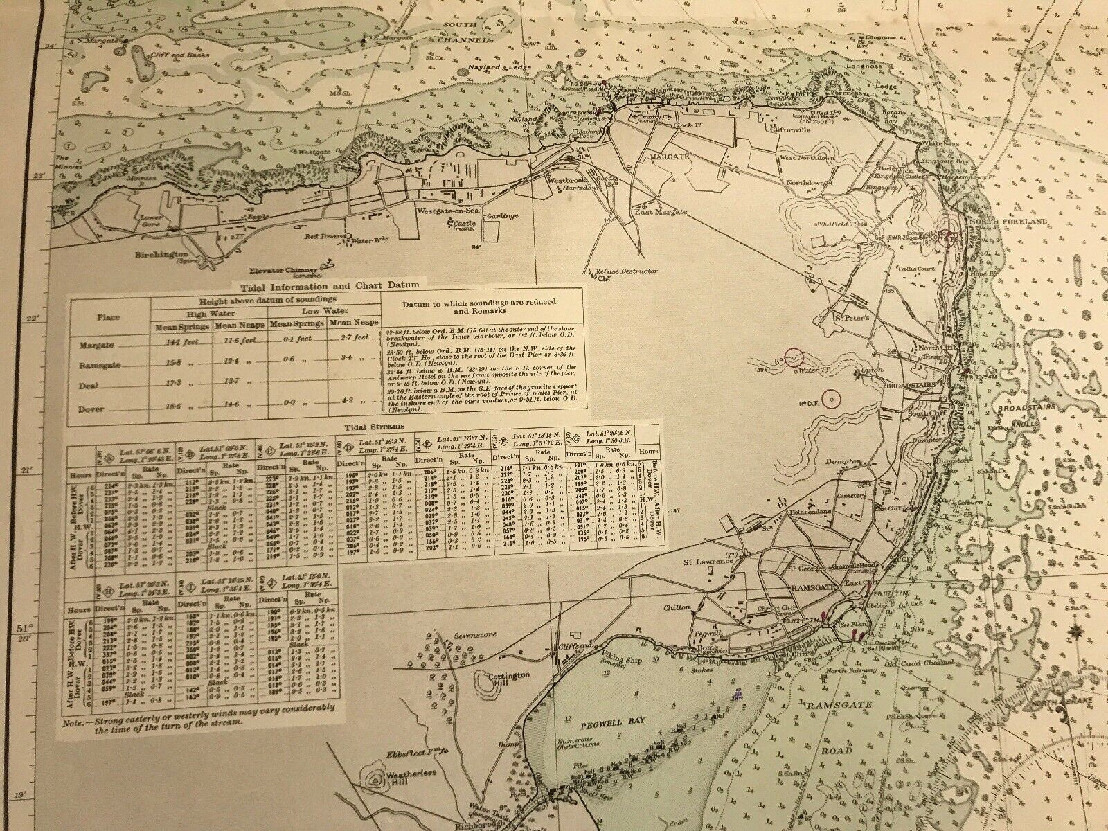 England South East Coast Navigational Chart Hydrographic Map | Etsy