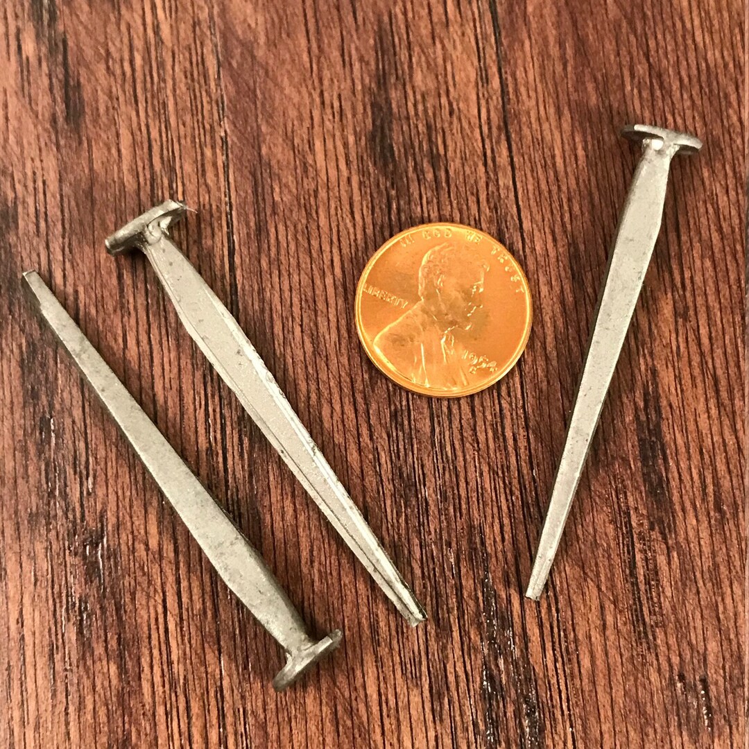 Qty (20) 2" Clout Steel Cut Nails, 2 Inch Nails Set of 20, 6D Steel ...