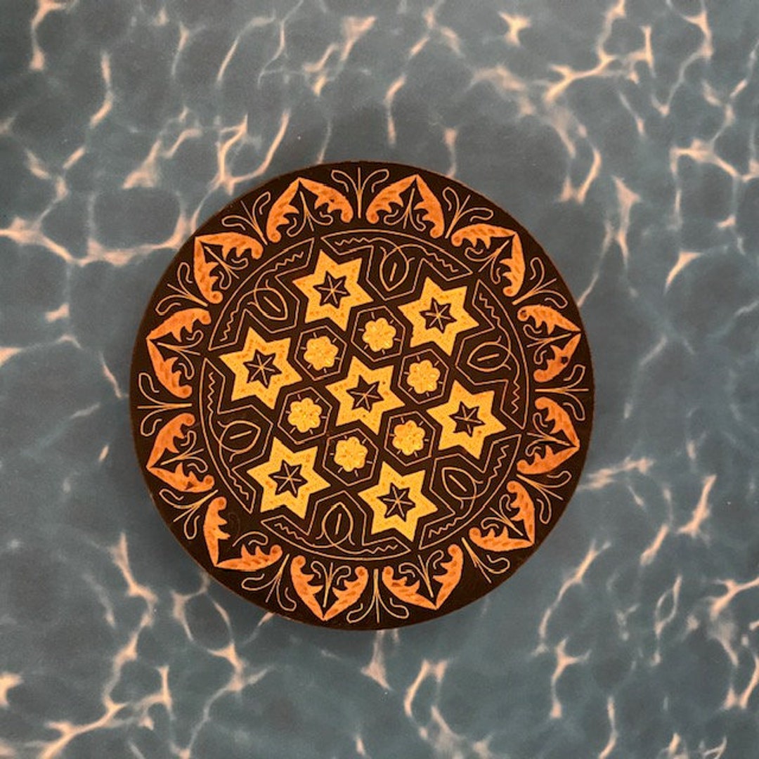 4.25 Inch Metal Trinket Dish, Decorative Little Metal Plate, Etched ...