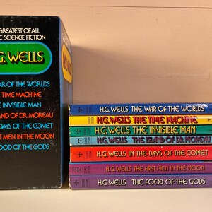 UNREAD 60s-70s H.G. Wells Science Fiction Novels, Vintage Paperback ...