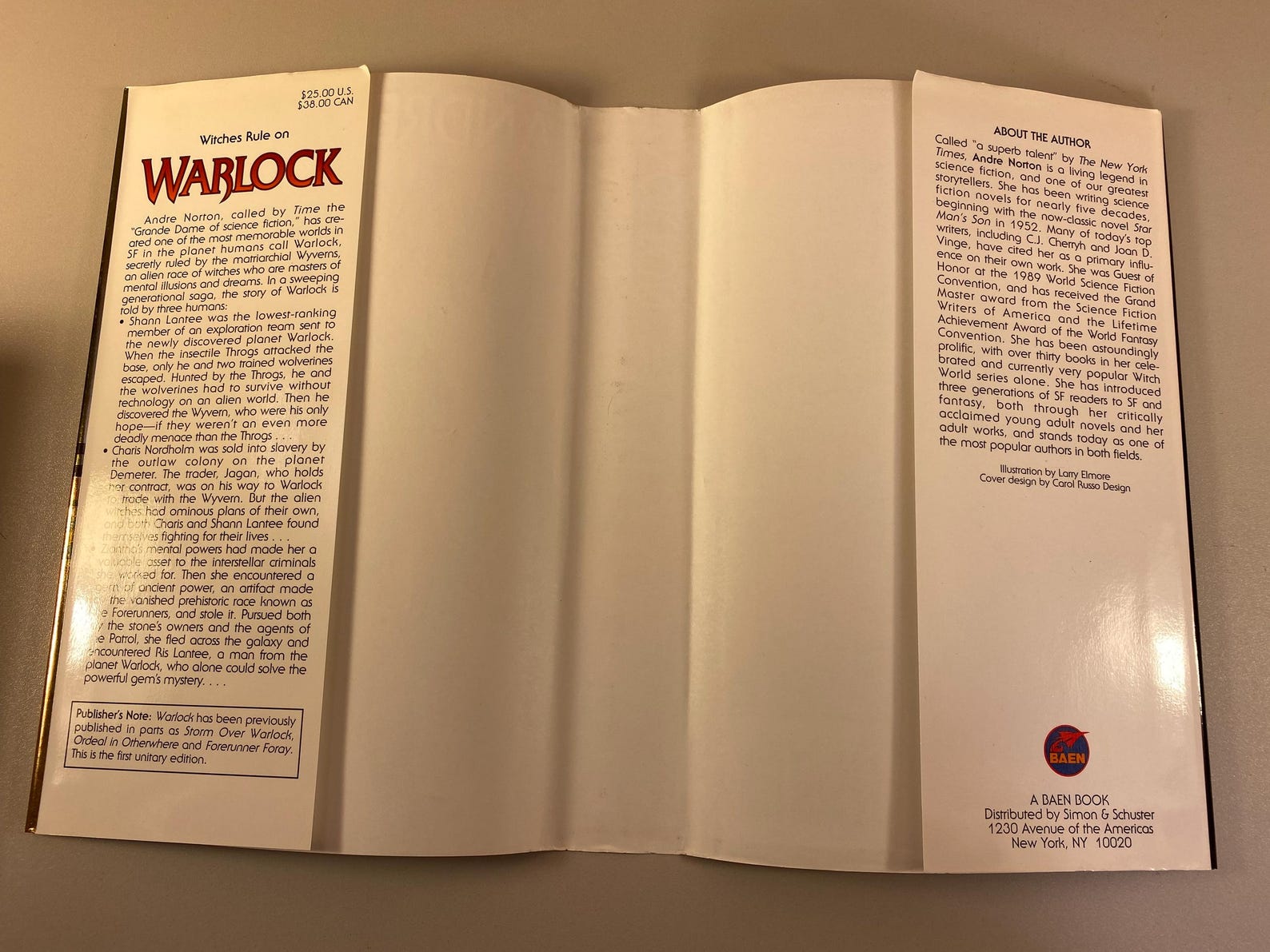 2002 Warlock Series Omnibus, Andre Norton Hardcover Book, First Baen ...