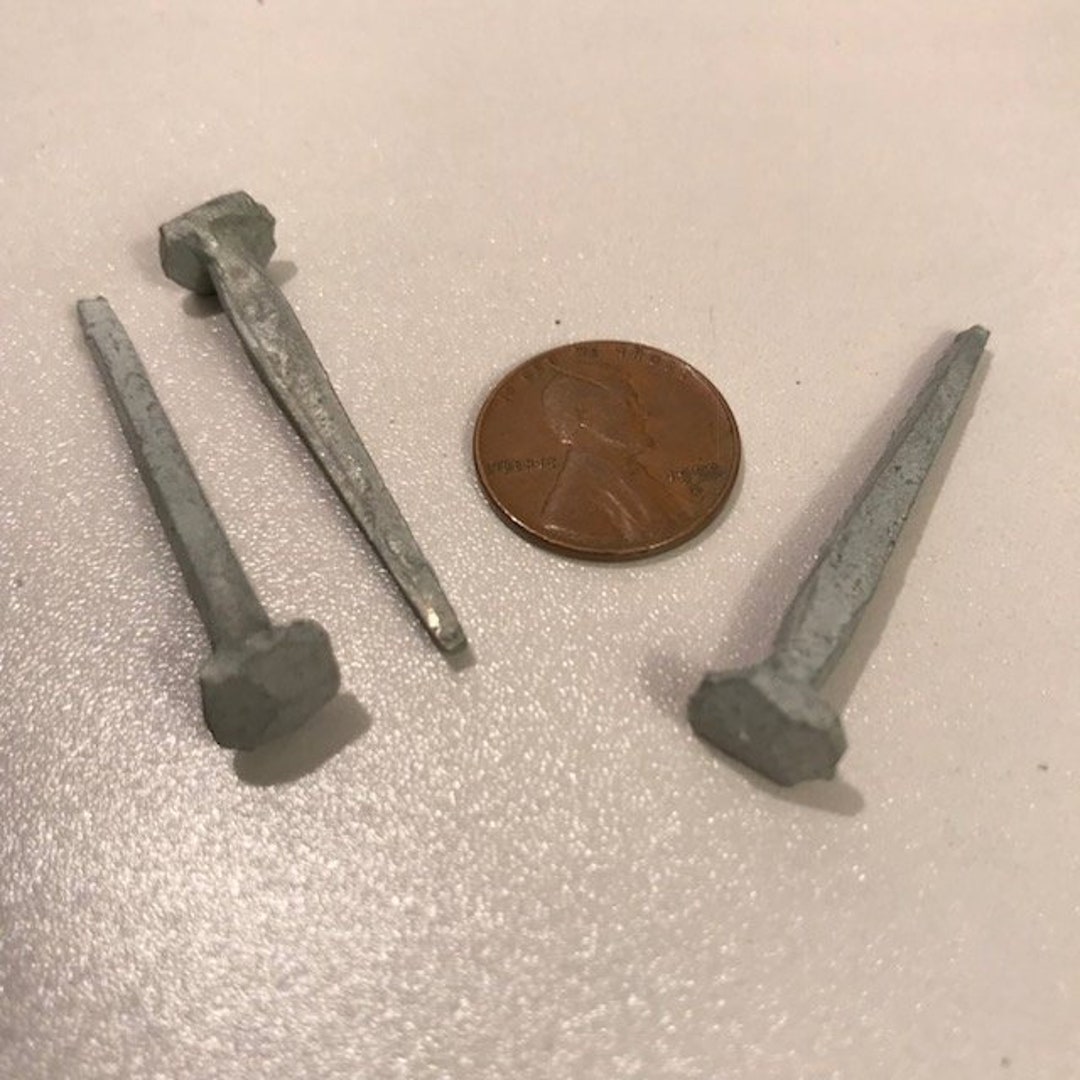 Qty (40) 1.5" Nails Outdoor Use, Hot Dip Galvanized Steel Wrought Head ...