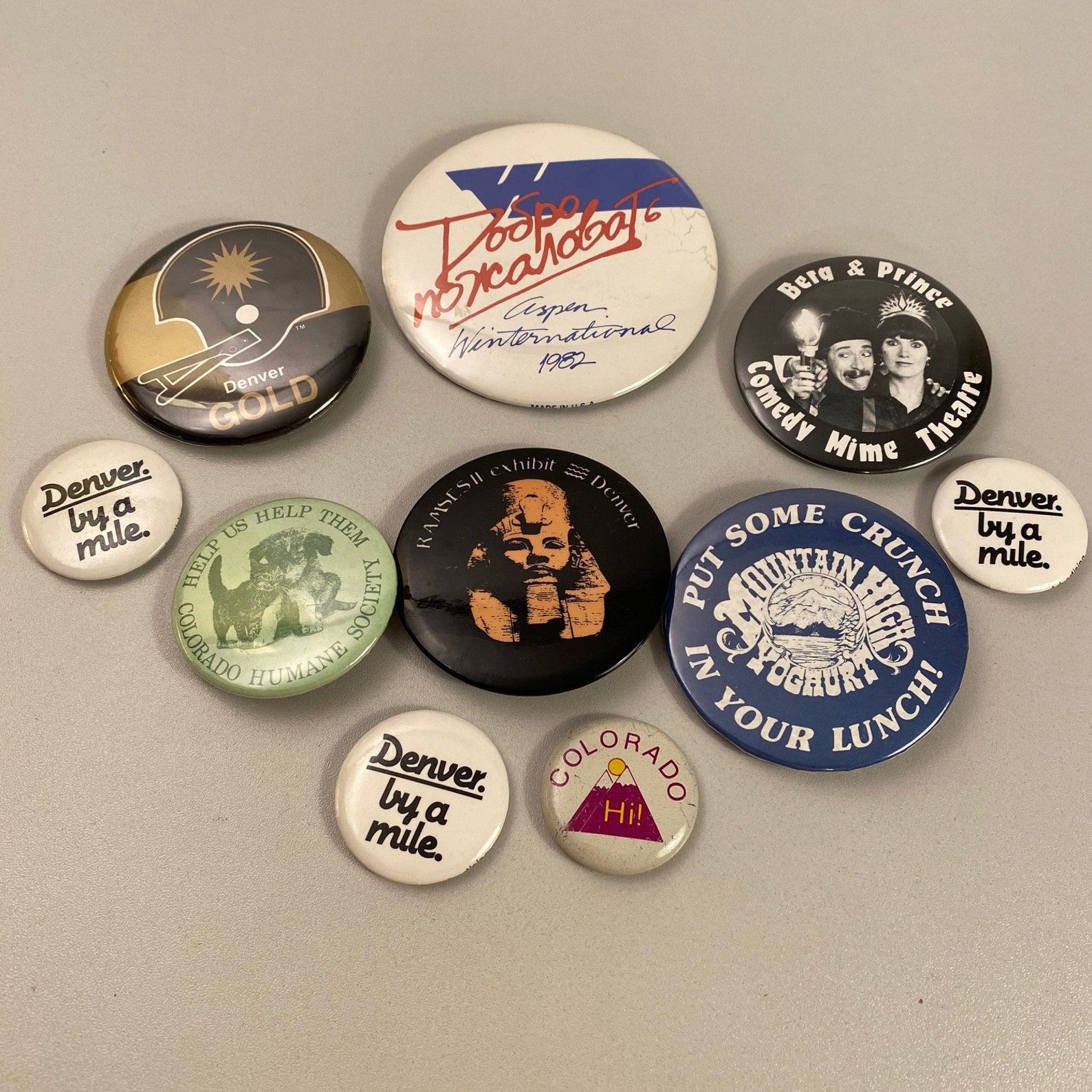 10 Colorado and Denver 1980s Pinback Buttons Vintage 80s Fan | Etsy