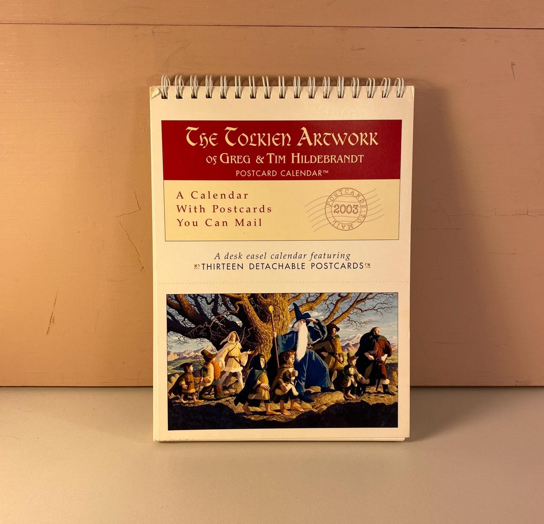 2003 Postcard Calendar, Unused, Complete, Greg & Tim Hildebrandt, the Tolkien Artwork, 13 ...