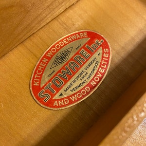 Stoware Inc Wood Tray, Dove Tail Corners, Old Stowe Vermont Hard Wood ...