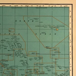2-sided 1935 Original Map, Australia / Oceania, Ready to Frame ...