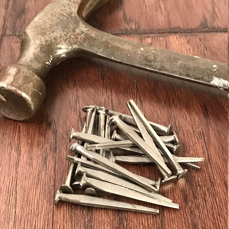 Qty 20 2 Clout Steel Cut Nails 2 Inch Nails Set of | Etsy
